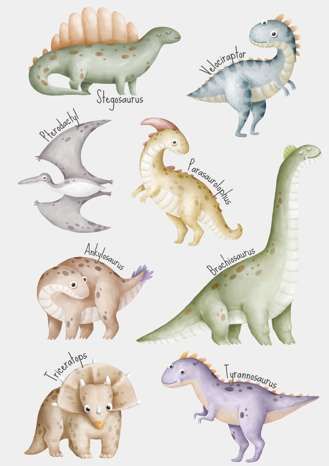 Printable Dinosaur Poster Dino Poster Vintage Dinosaur Poster Dinosaur ...
