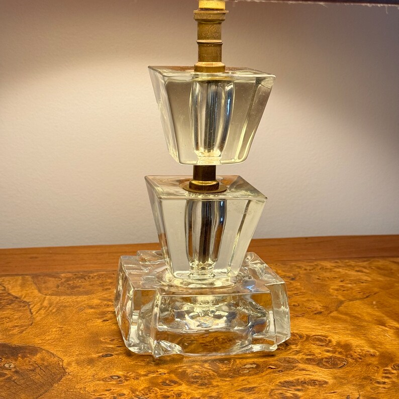 Vintage Art Deco Cut Glass Table Lamp Base No. 2 - Etsy
