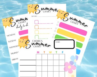 Printable EDITABLE Kids Summer Checklist - Etsy