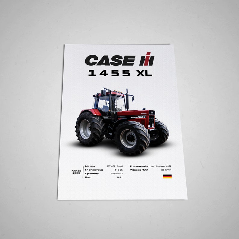 1455 XL Tractor Poster High-quality Agricultural Art Print for Farm ...
