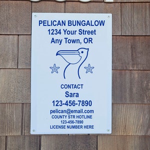 Custom Acrylic Sign - Outdoor Plastic Sign - House Sign - Personalized ...