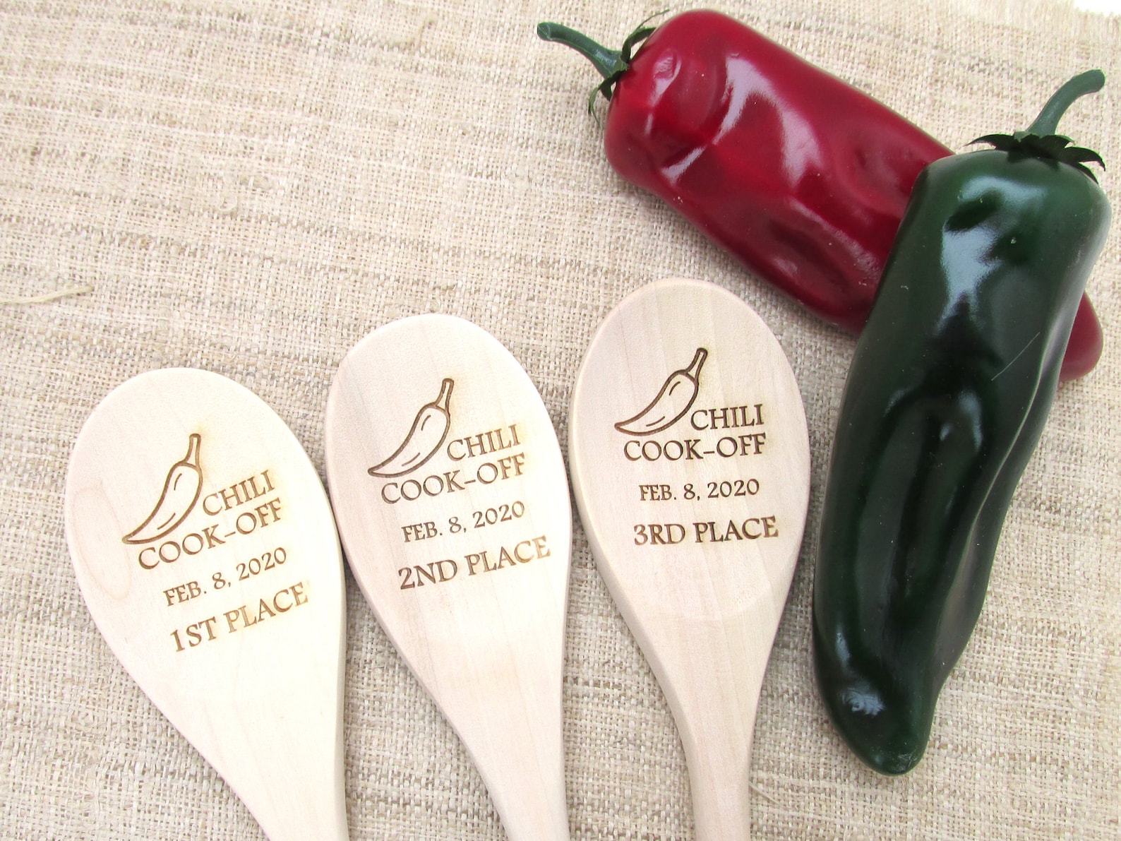Chili Cookoff Spoon Chili Cook-off Wooden Spoon - Etsy