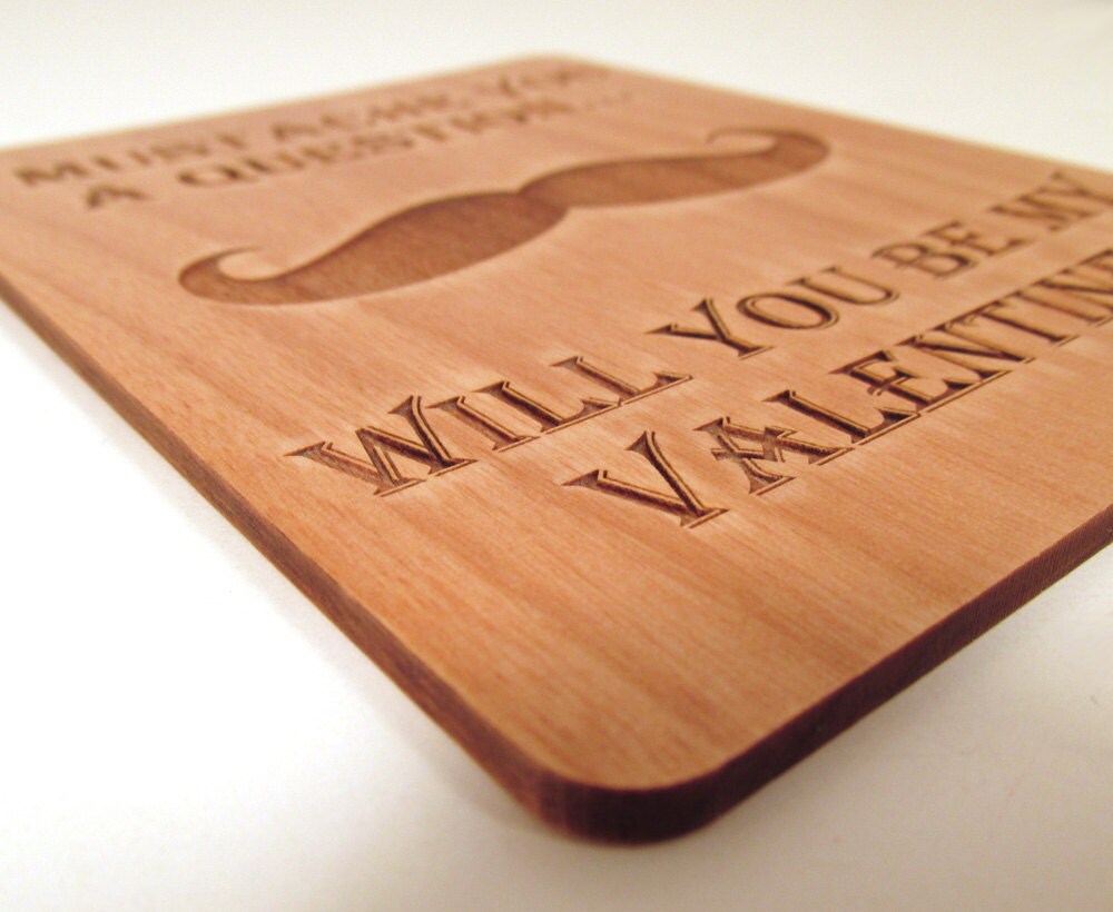Mustache Valentine's Day Card - Etsy