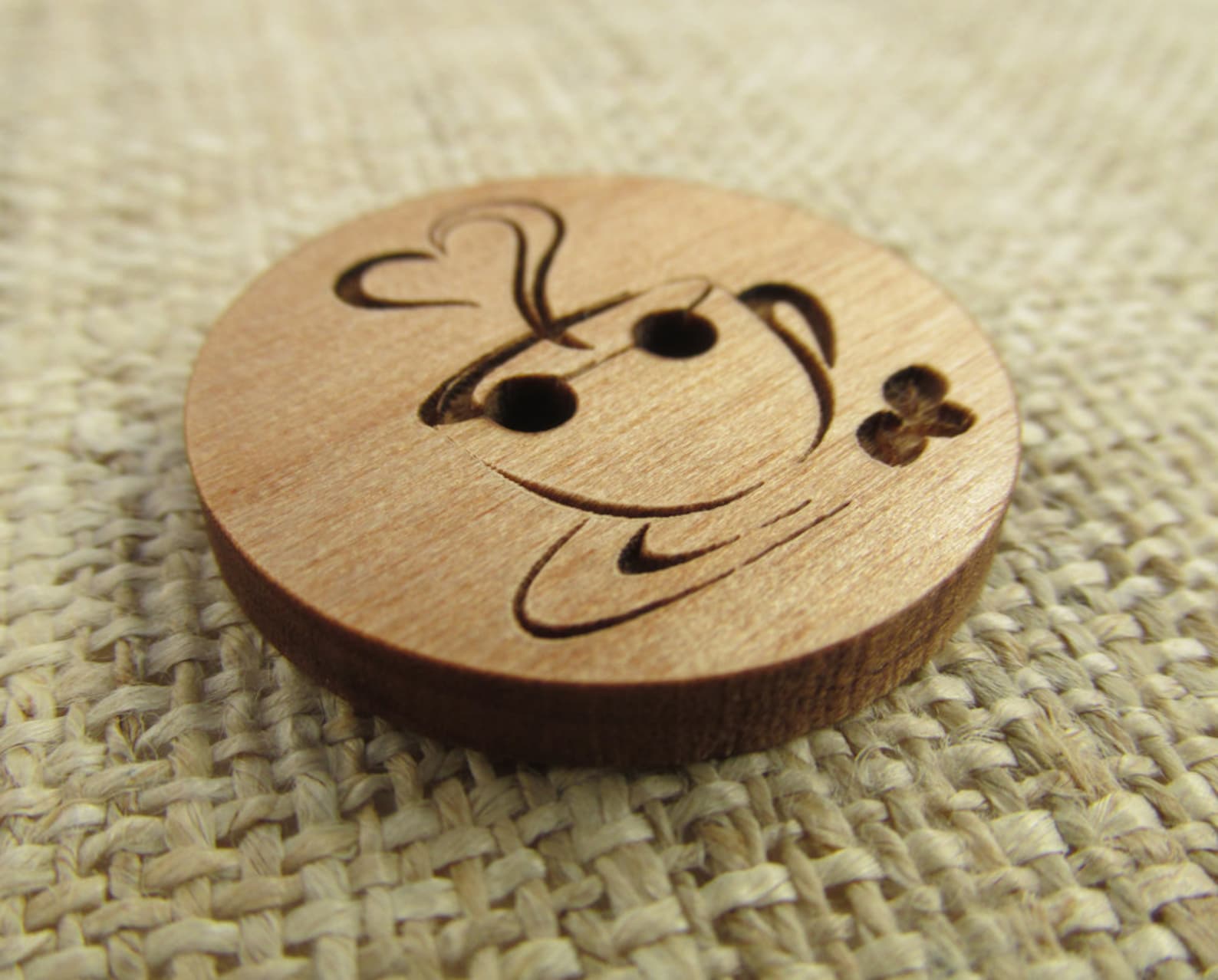 Coffee Wooden Buttons Engraved Laser Cut Coffee Cozy Buttons - Etsy