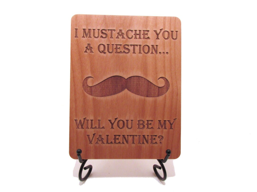 Mustache Valentine's Day Card - Etsy