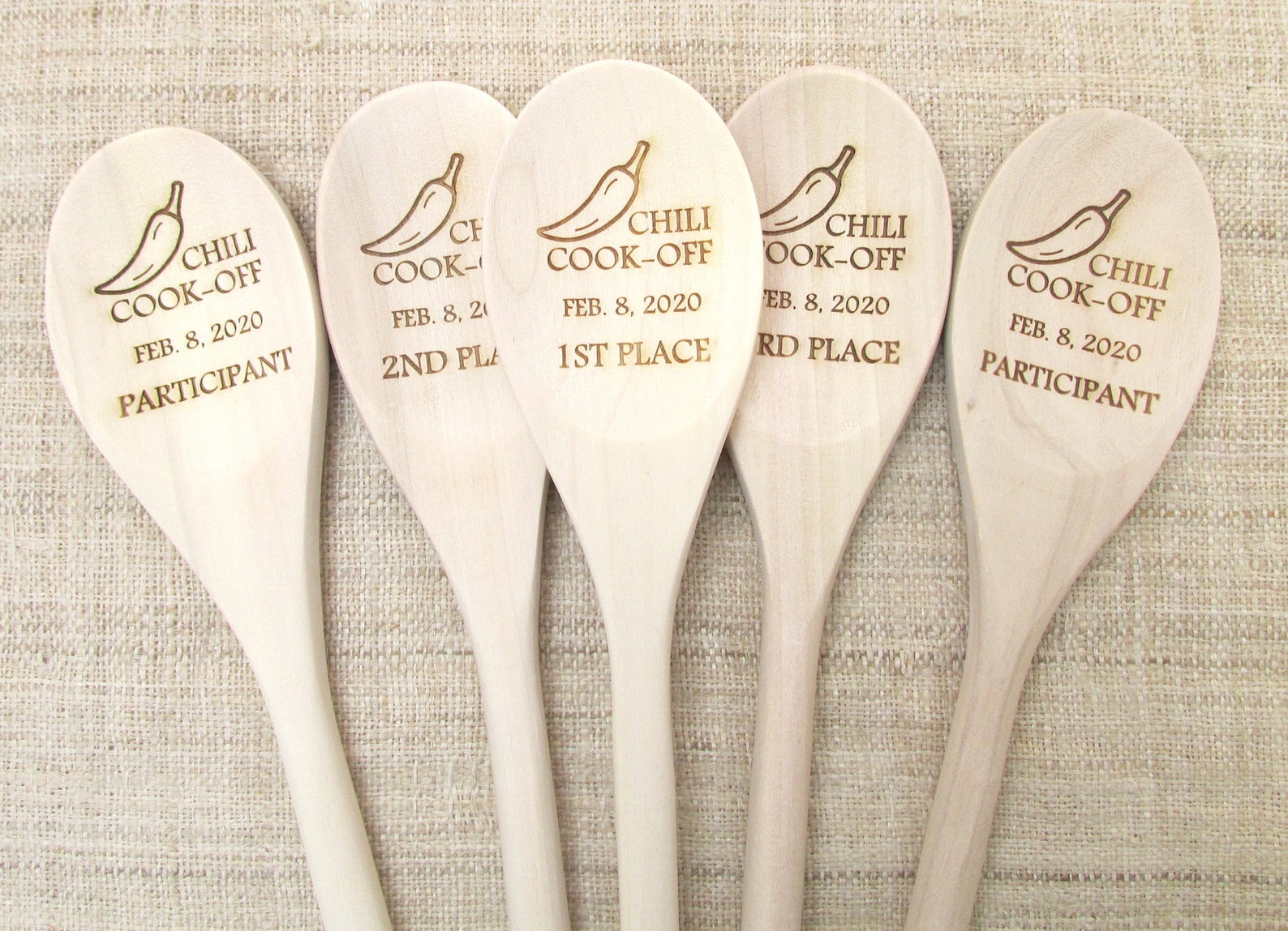 Chili Cookoff Spoon Chili Cook-off Wooden Spoon - Etsy