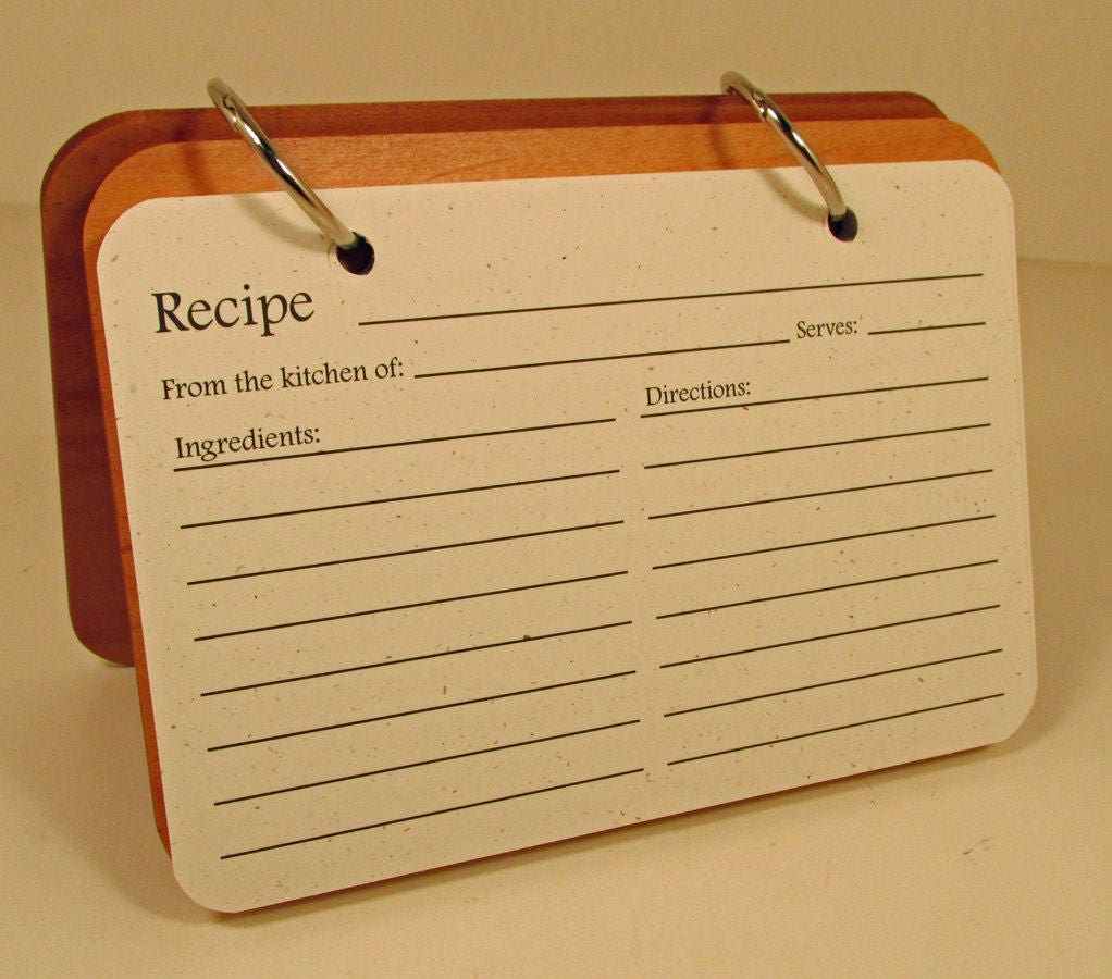 Handwritten Recipe Wooden Recipe Book Your Exact Handwriting | Etsy