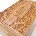 Personalized Recipe Box Decorative Floral Design Bamboo Recipe Box ...