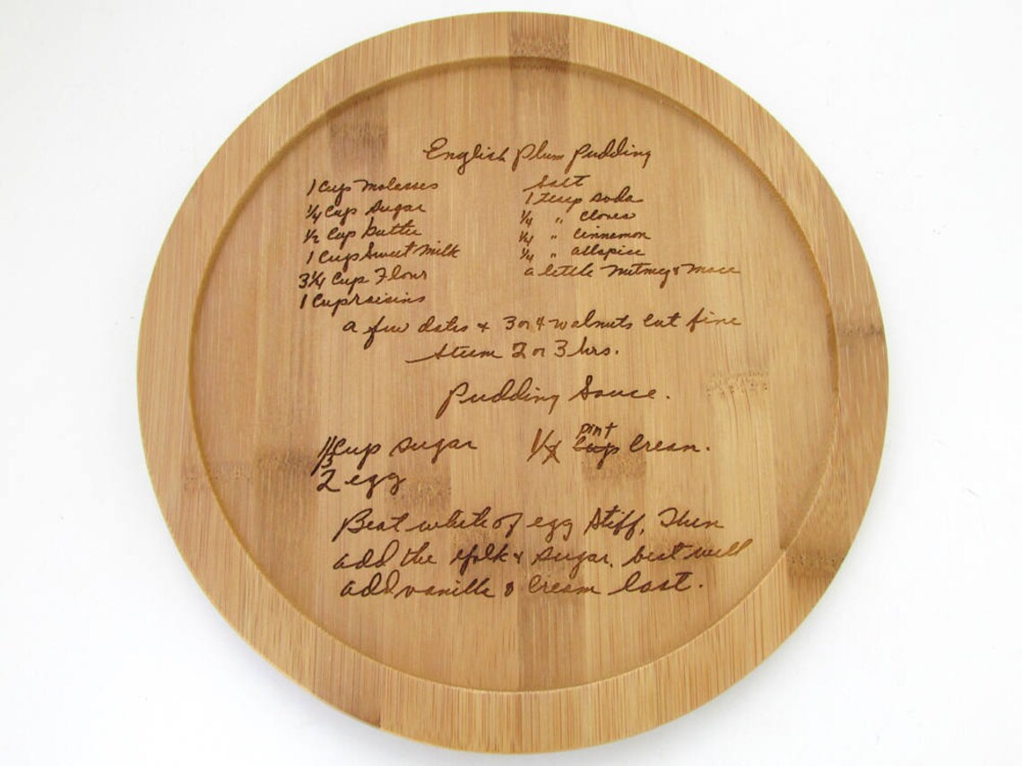 Lazy Susan With Your Handwritten Recipe - Personalized Handwriting Lazy ...
