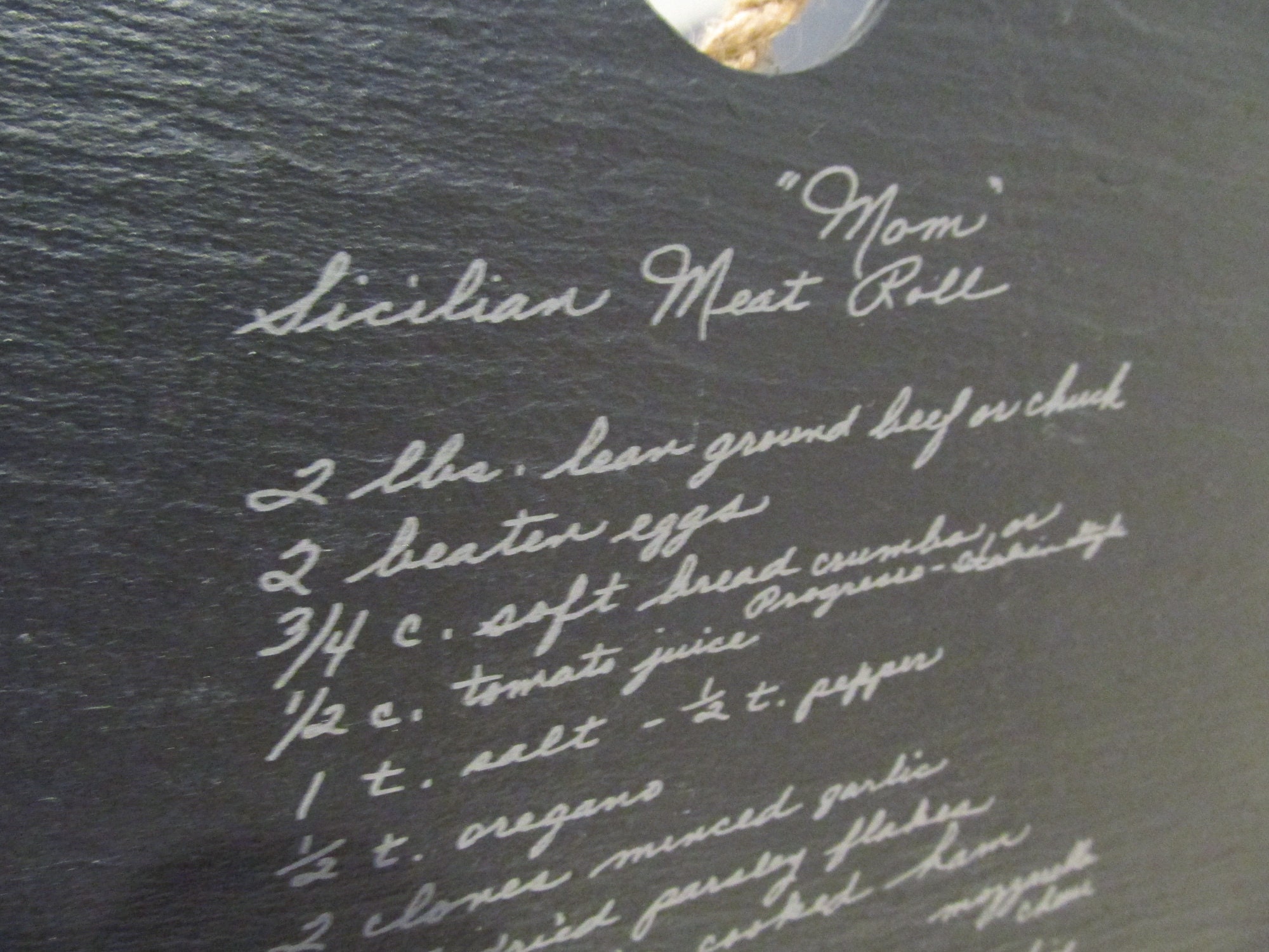 Slate Cheese Board With Handwritten Recipe Slate Cutting | Etsy