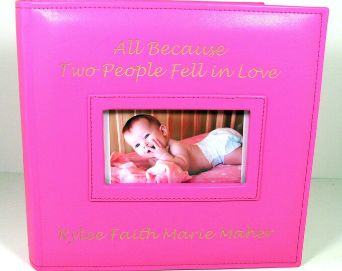 Custom Engraved Baby Photo Album Personalized Leather - Etsy