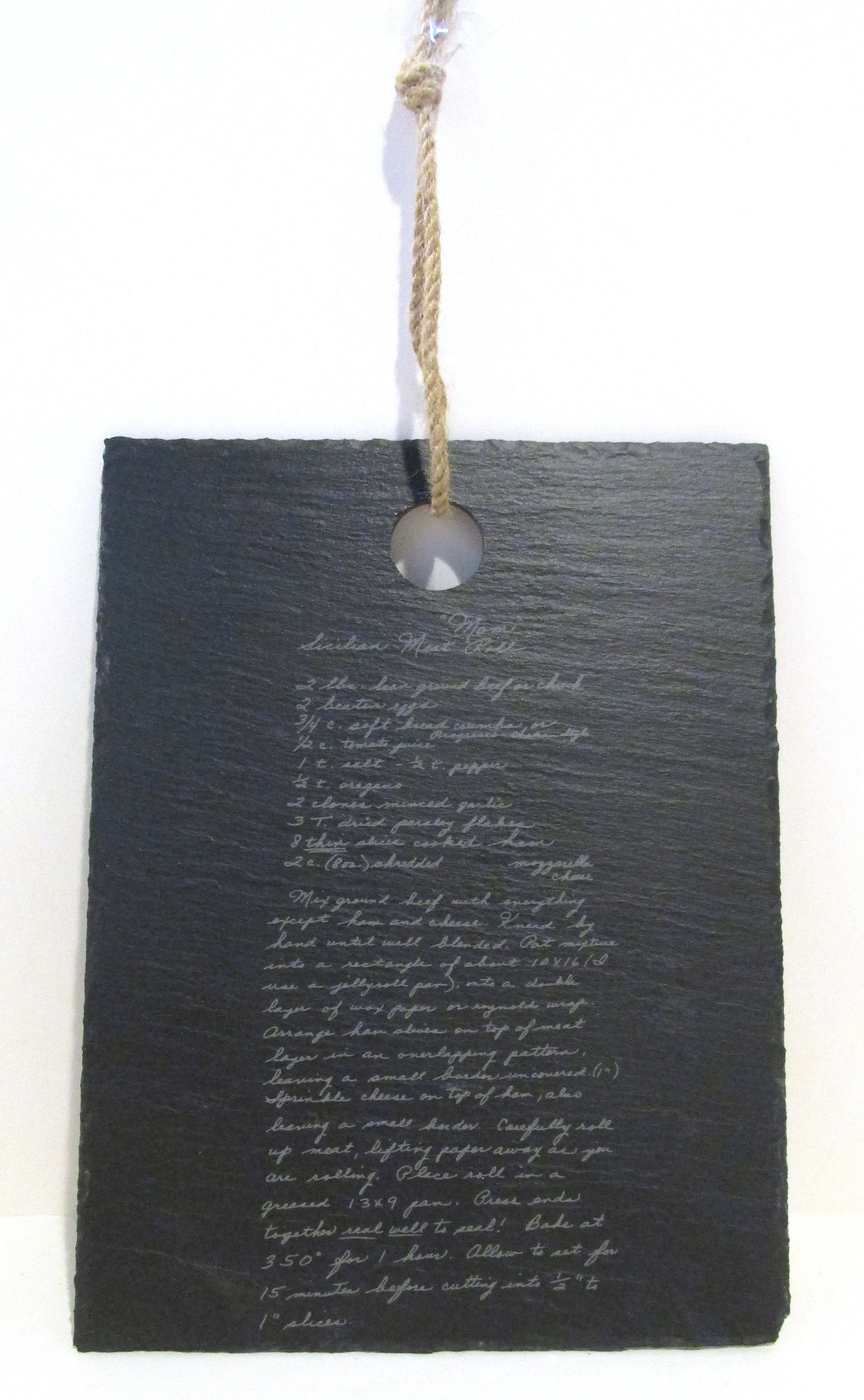 Slate Cheese Board With Handwritten Recipe Slate Cutting | Etsy