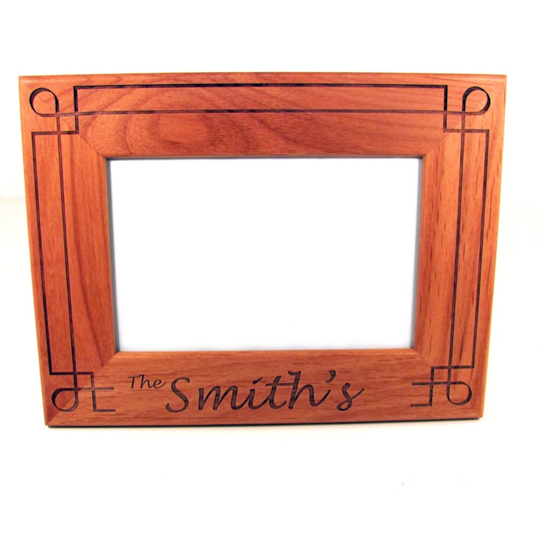 Custom Engraved Wood Picture Frame - Personalized Family Frame - Etsy