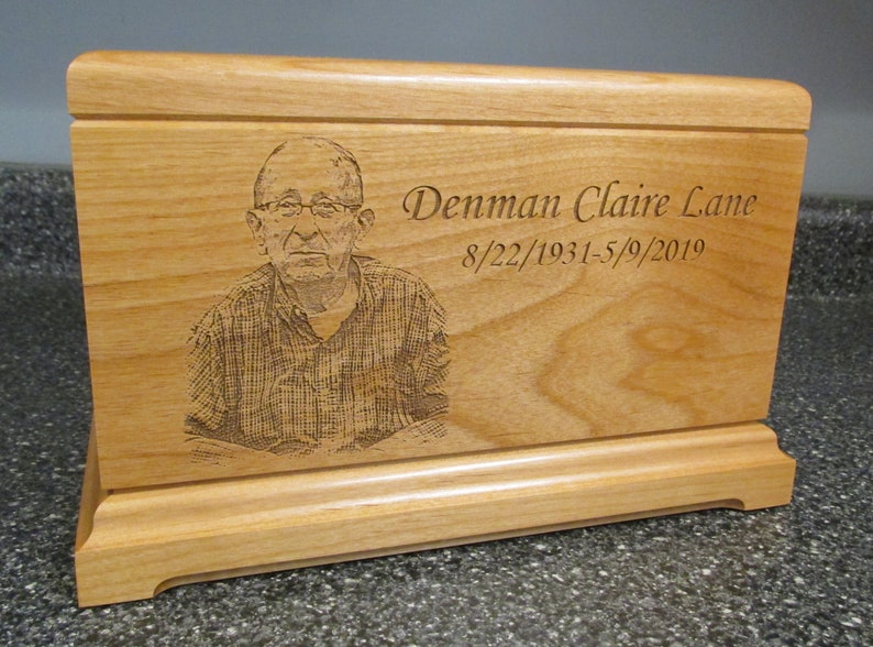 Custom Engraved Wooden Urn Personalized Photo Urn Wood - Etsy
