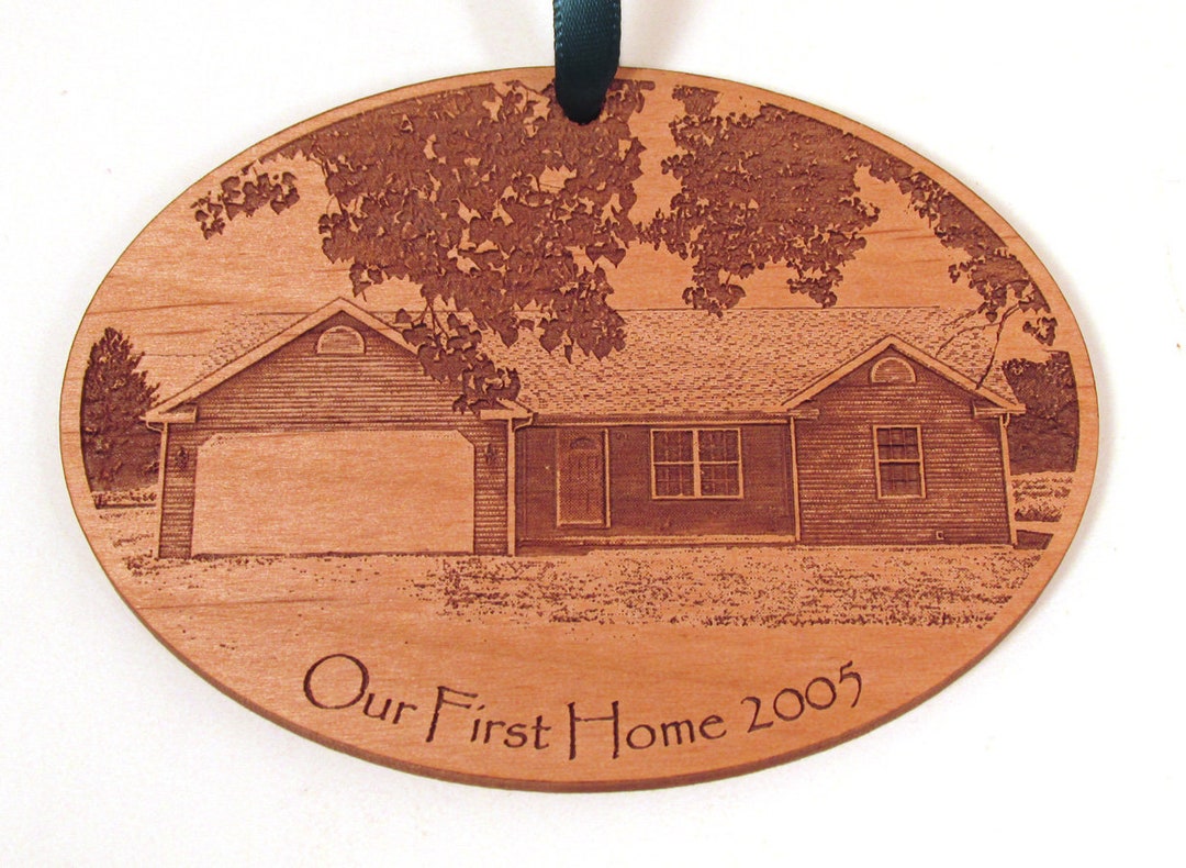 Personalized First Home Wooden Ornament - New Home Christmas Ornament ...