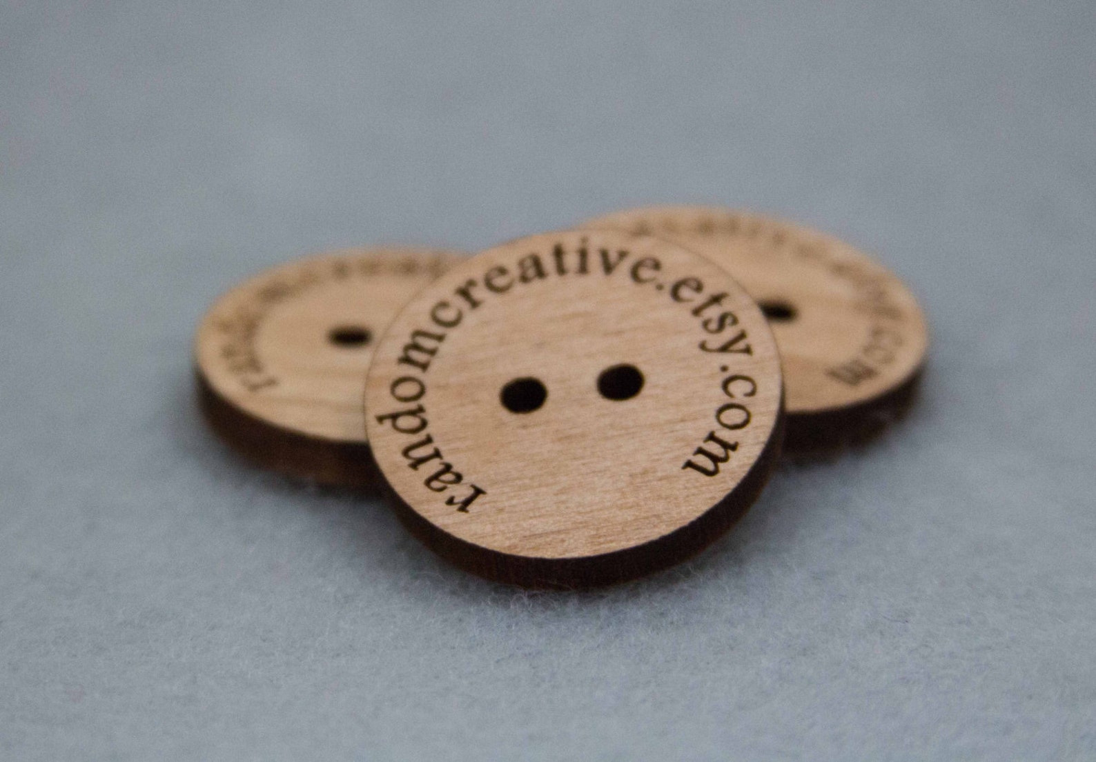 Custom Wooden Buttons Your Shop Name or Logo 10 Buttons - Etsy