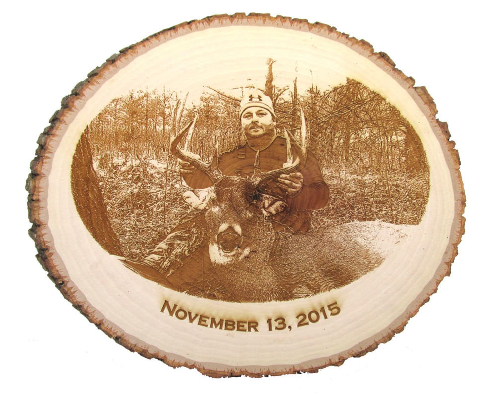 Engraved Photo Log Plaque Sign Wall Hanging Hunting Photo - Etsy