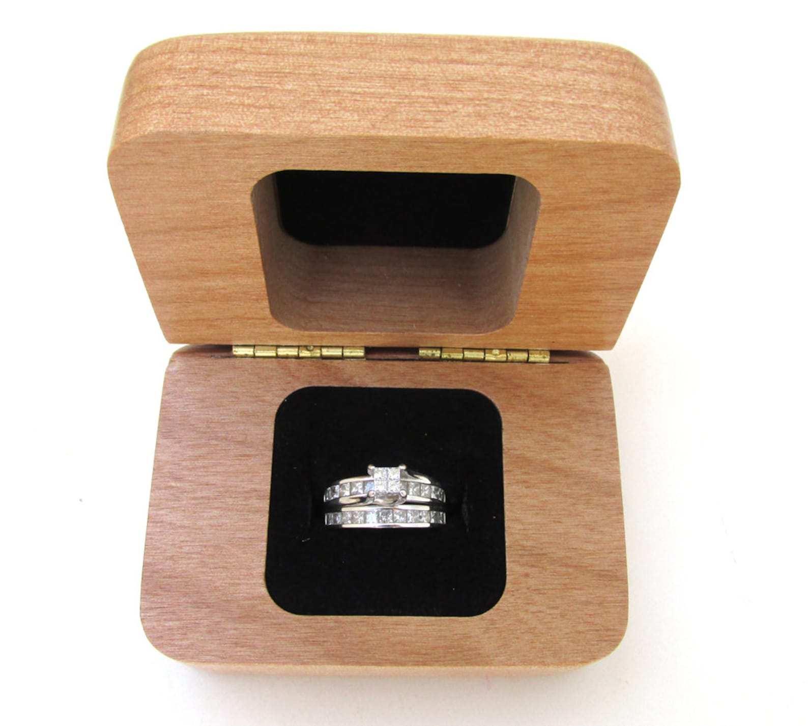 Personalized Wooden Ring Box - Engraved Wood Ring Box - Engagement Ring ...