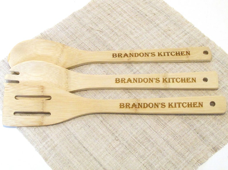Personalized Bamboo Spoon Set Engraved Custom Wooden Spoon - Etsy Australia