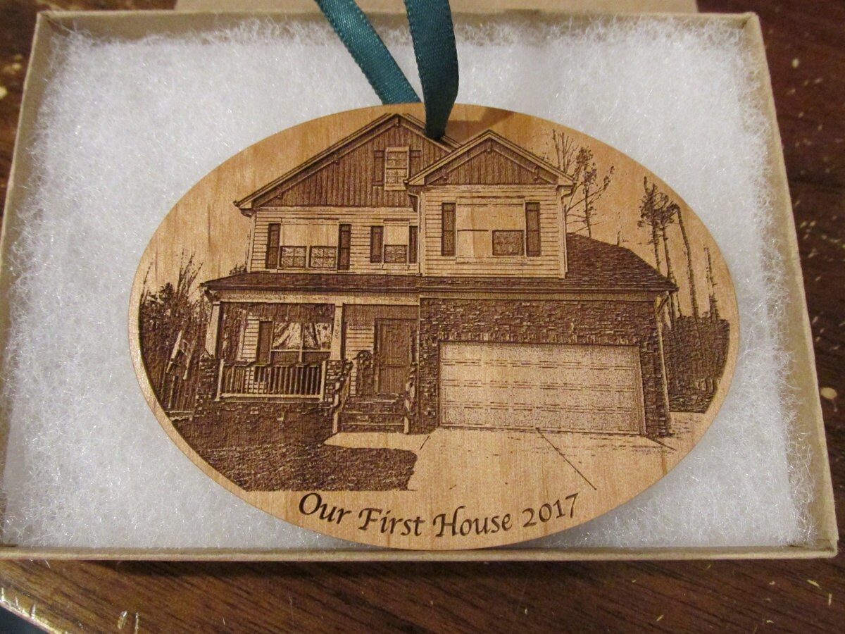 Personalized First Home Wooden Ornament New Home Christmas - Etsy