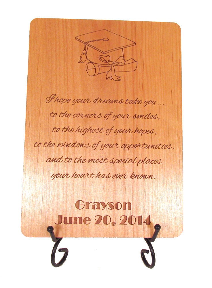 Wooden Graduation Card Graduation Gift Keepsake Personalized | Etsy