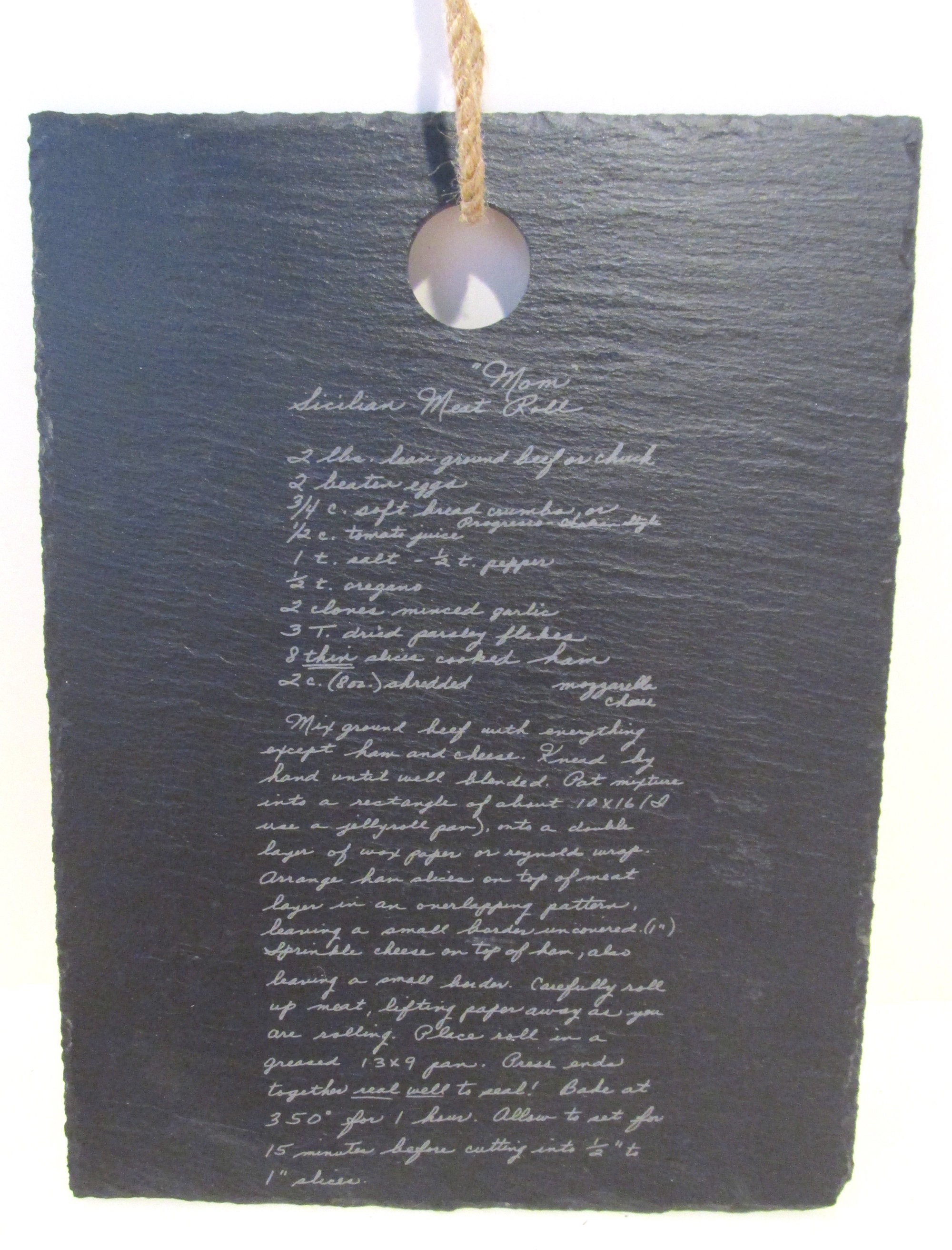 Slate Cheese Board With Handwritten Recipe Slate Cutting | Etsy