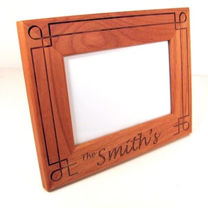 Custom Engraved Wood Picture Frame - Personalized Family Frame - Etsy
