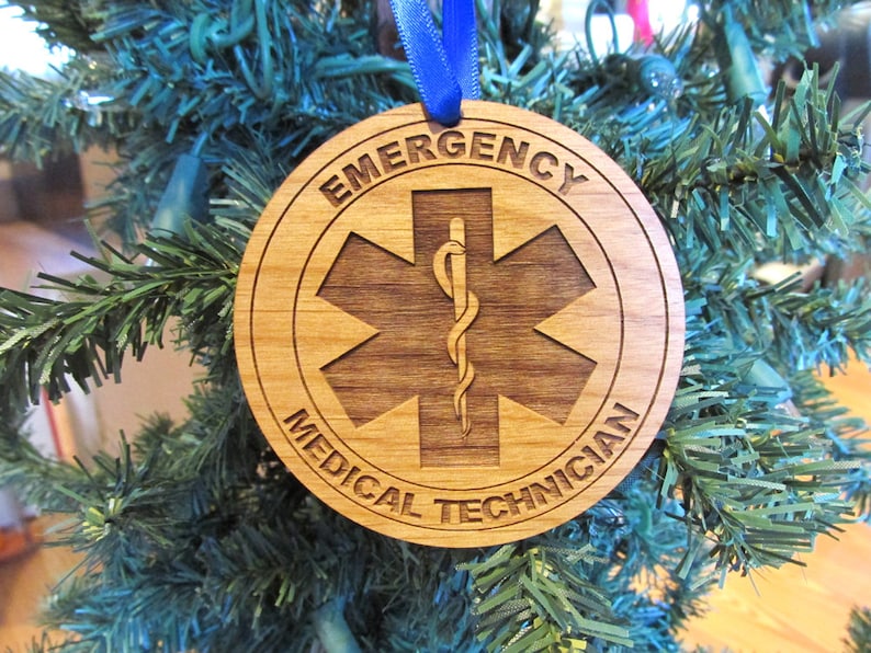 EMT Wooden Christmas Ornament Paramedic Christmas Gift - Etsy