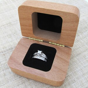 Personalized Wooden Ring Box - Engraved Wood Ring Box - Engagement Ring ...