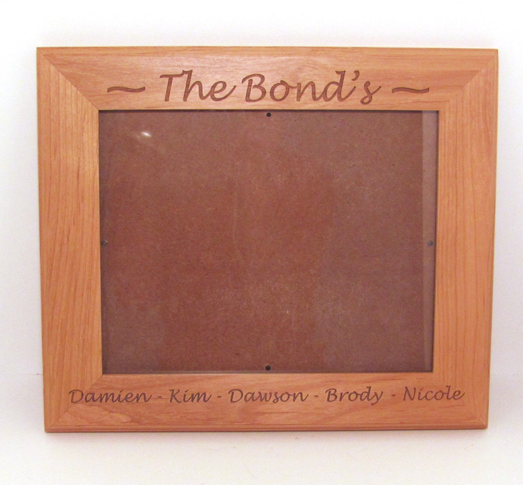Custom Engraved Wood Picture Frame 8x10 - Etsy