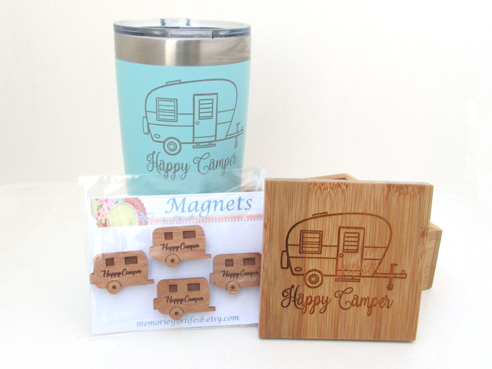 Happy Camper Gift Set Camping Cup Camping Tumbler | Etsy