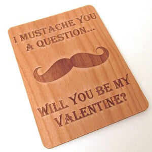 Mustache Valentine's Day Card - Etsy
