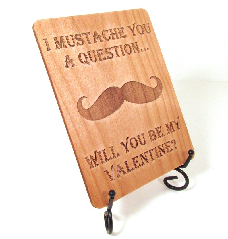 Mustache Valentine's Day Card - Etsy