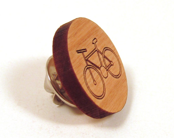 Bicycle Wooden Tie Tack Lapel Pin - Etsy