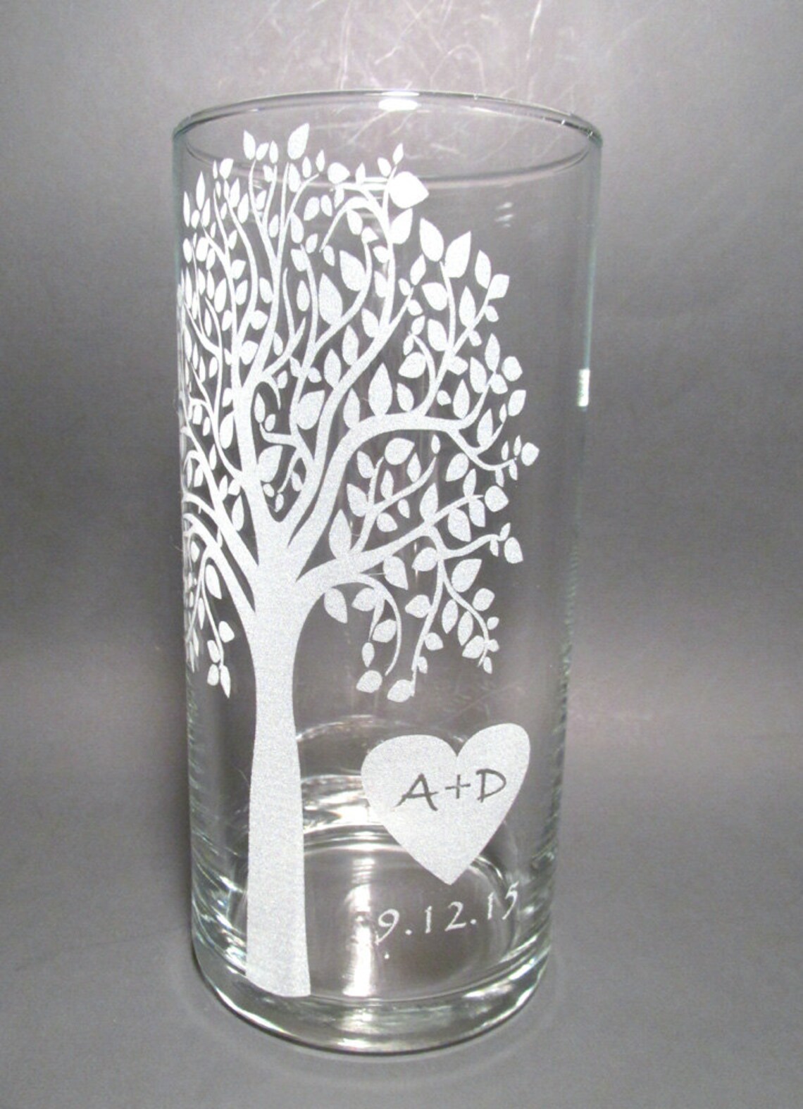 Personalized Unity Candle Etched Glass Vase Floating - Etsy