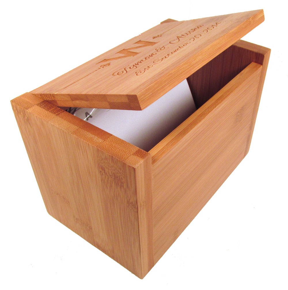Personalized Recipe Box - Monogram, Names, Date - Etsy