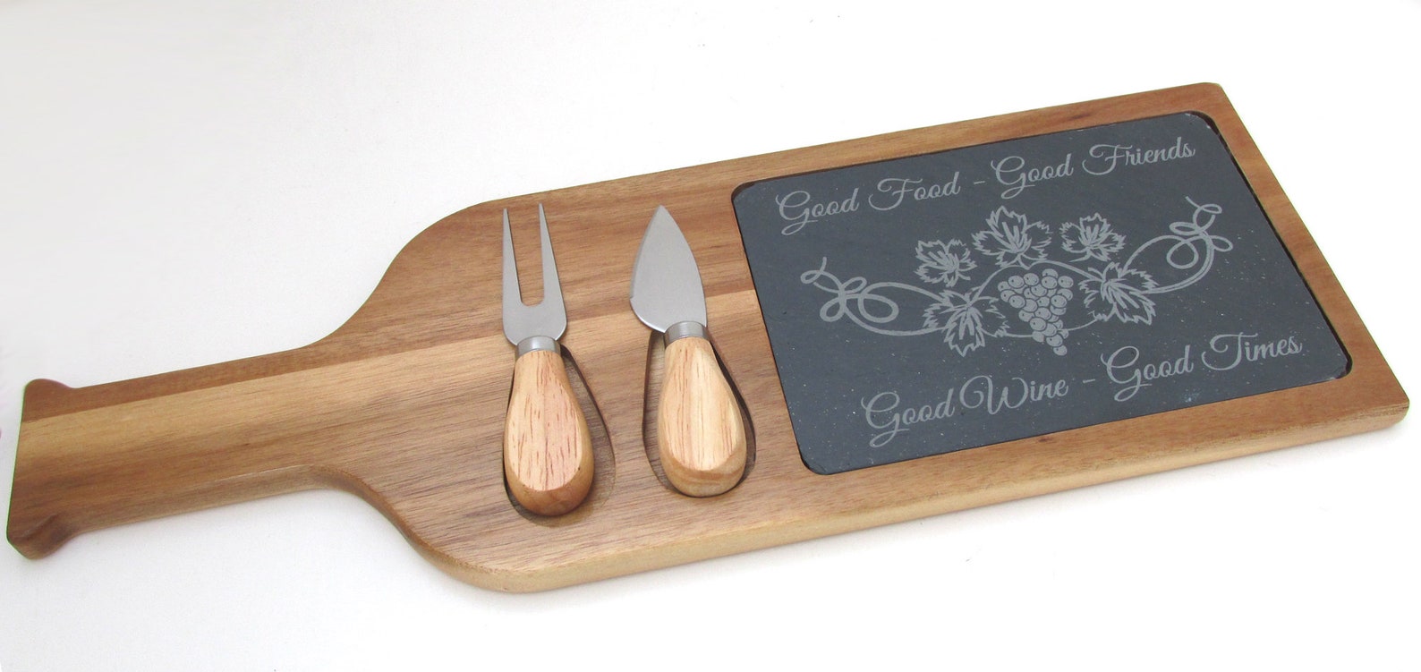 Slate and Wood Cheese Board Slate Cutting Board | Etsy