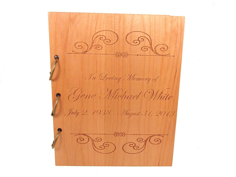 Wooden Memorial Guest Book - Funeral Sign in Book - Etsy Canada