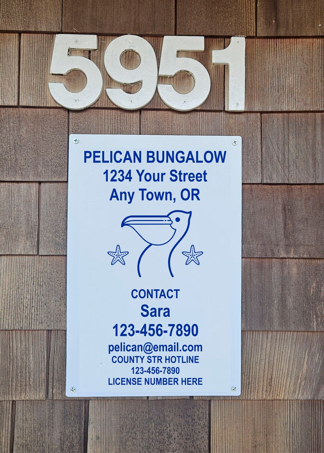 Custom Acrylic Sign - Outdoor Plastic Sign - House Sign - Personalized ...