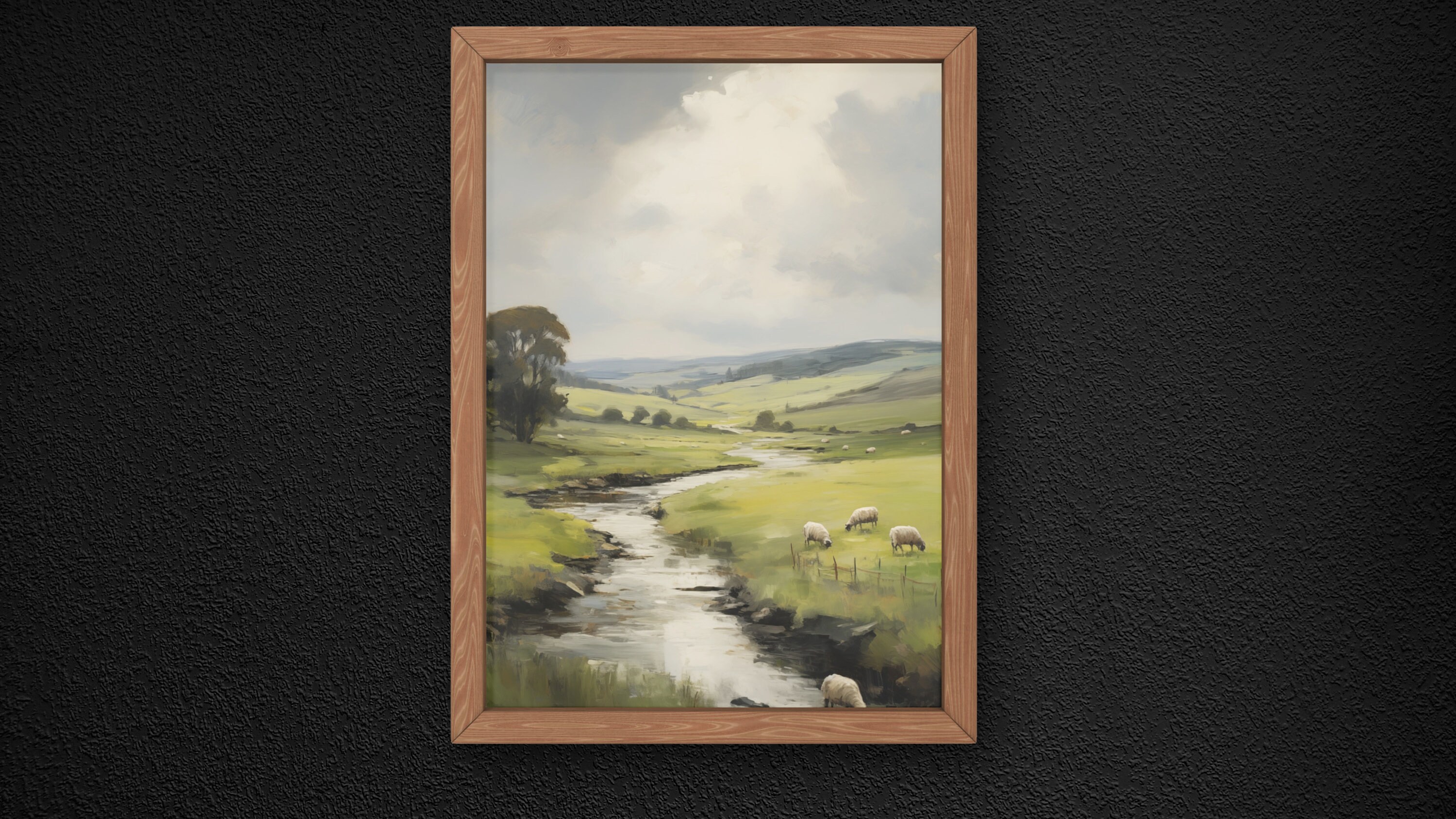 Rustic Country Wall Art English Countryside Vintage Landscape ...