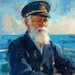 Vintage Ship Captain Painting Vintage Nautical Sailor Art Nautical ...