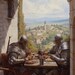 Medieval Knights Eating and Resting Print Gothic Dark Fantasy Medieval ...