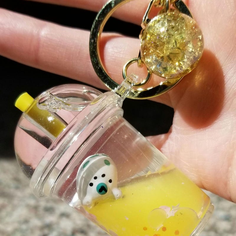 Liquid Keychain - Etsy
