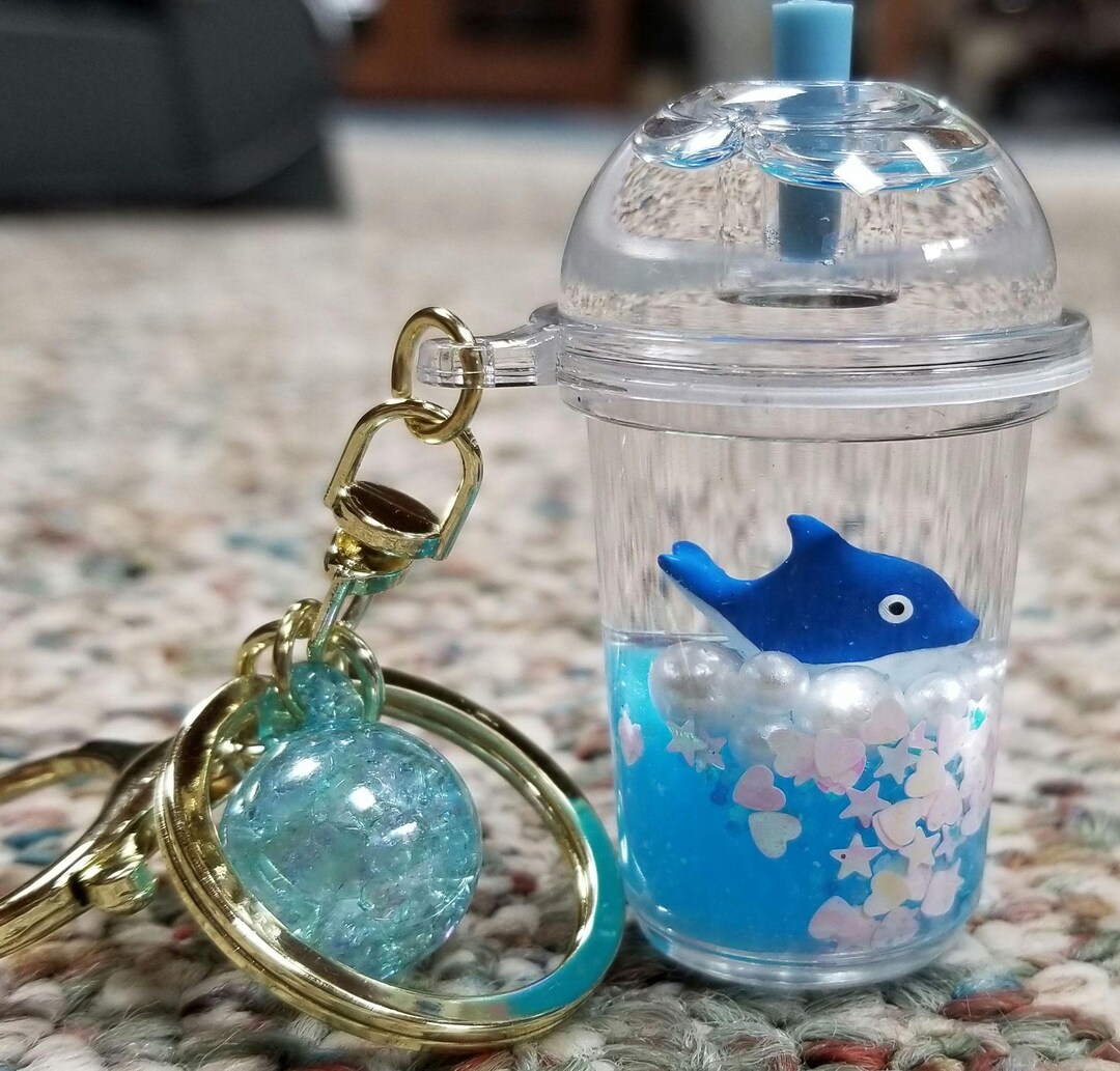 Liquid Shaker Keychains, Kawaii Gifts, Boba Tea Bubble Baby, Fidget Toy ...