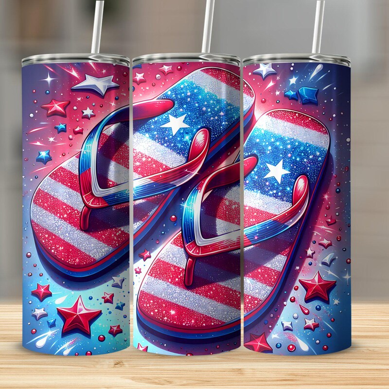Patriotic Flip Flops - Etsy