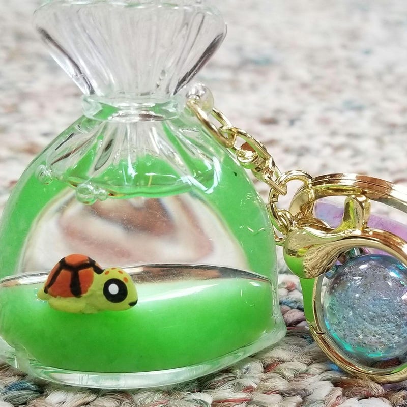 Liquid Keychain - Etsy