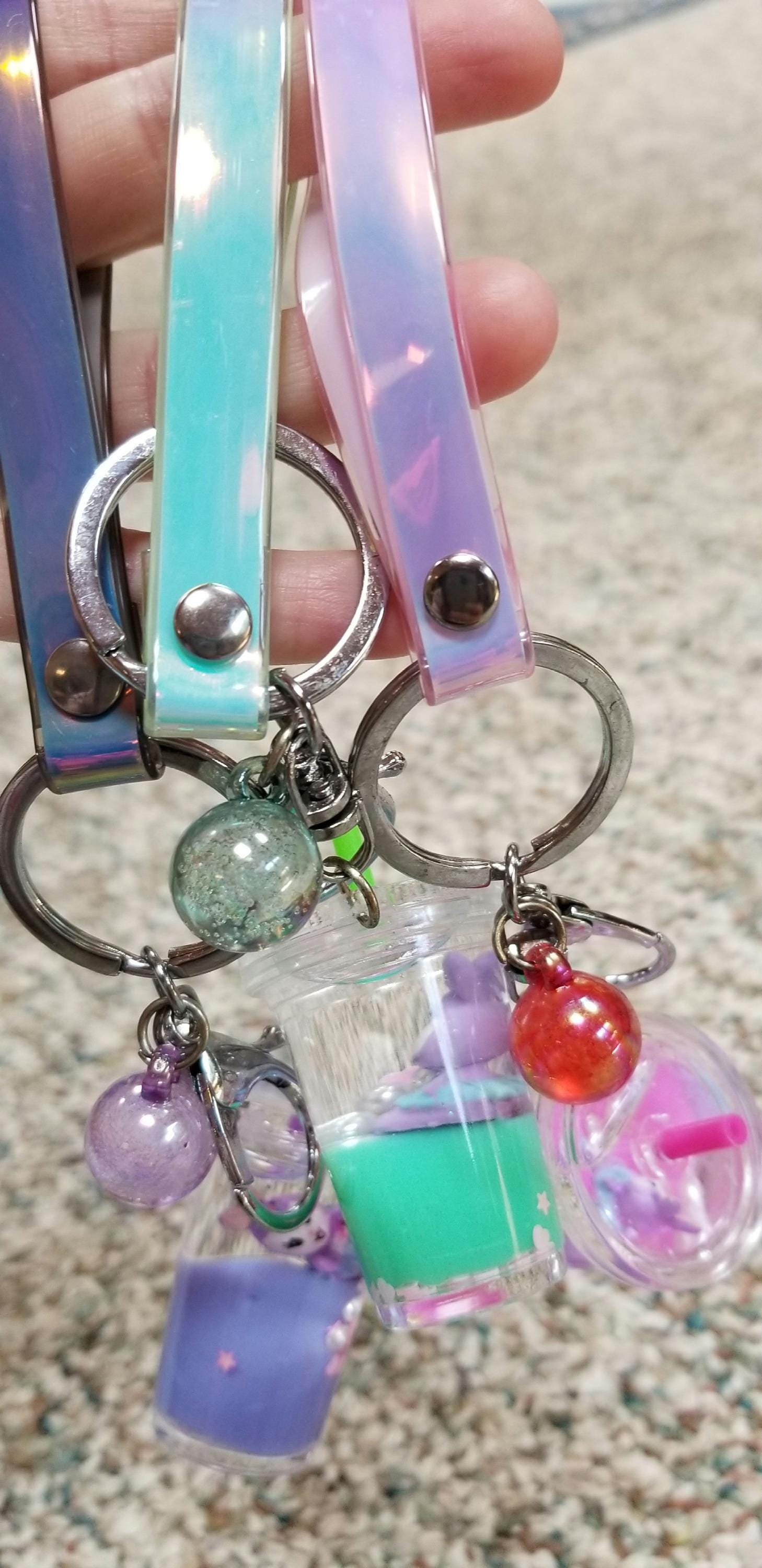 Liquid Shaker Keychain, Cute Kawaii Bunny, Boba Bubble Tea Baby, Party ...