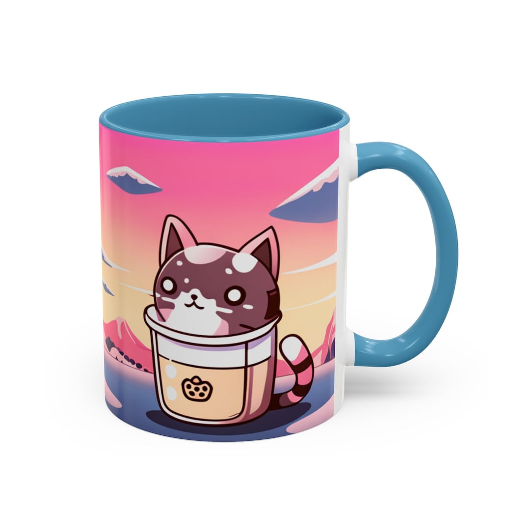 Cute Kawaii Cat Milk Boba Bubble Tea Cups, Office Mugs, Birthday Gifts ...
