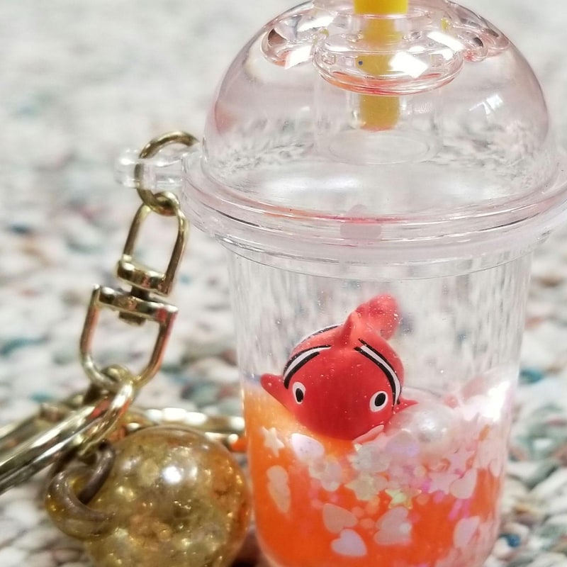 Liquid Keychain - Etsy