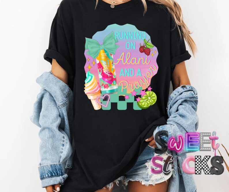 Alani PNG, Running on Alani and a Prayer PNG - Etsy